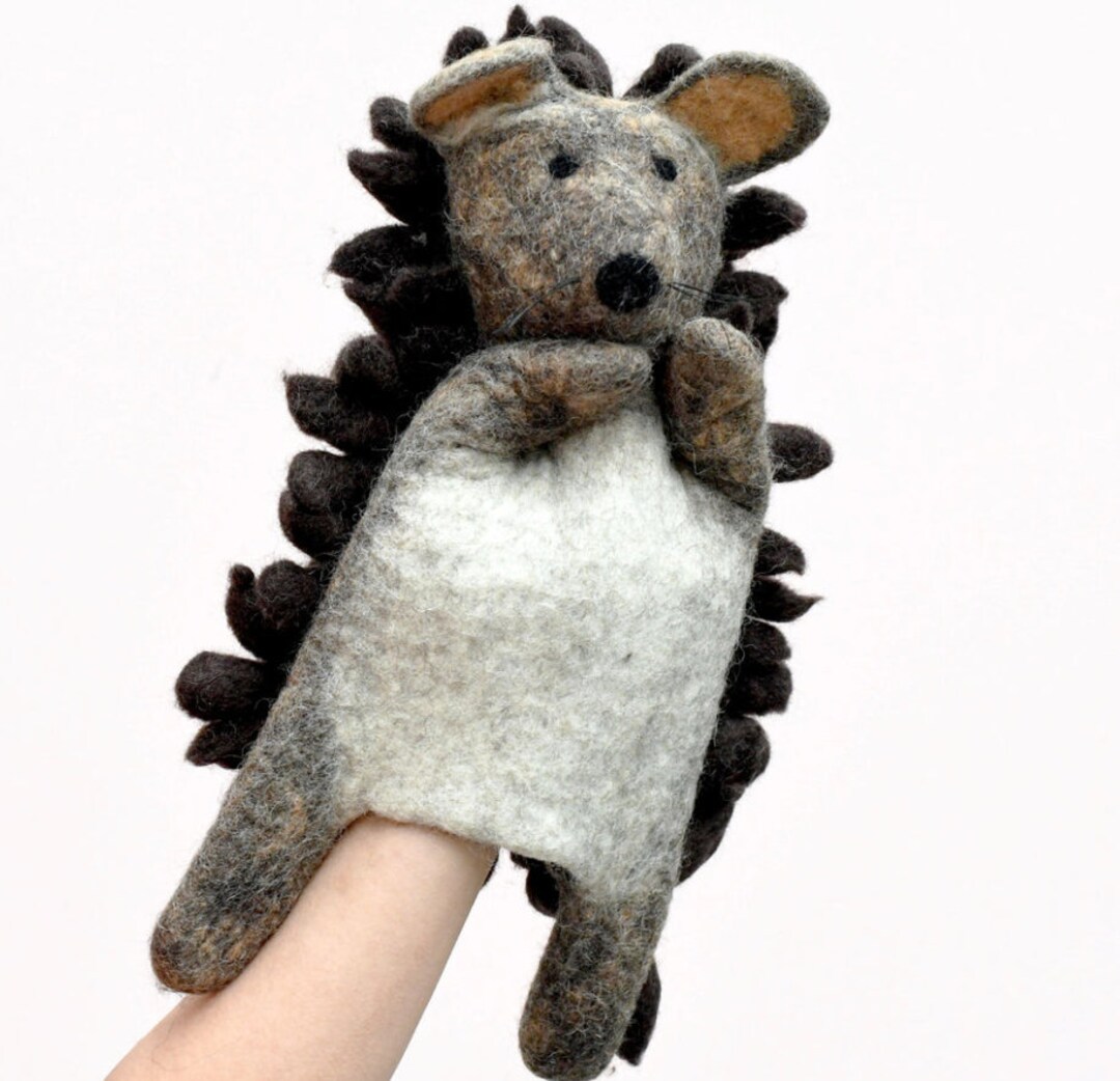 Wool Felt Echidna Hand Puppet, Echidna Felt Toy, Waldorf Inspired ...