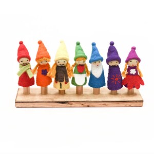 Felt Fairy Finger Puppets, Colourful Rainbow Gnomes and Fairy, Gifts ...
