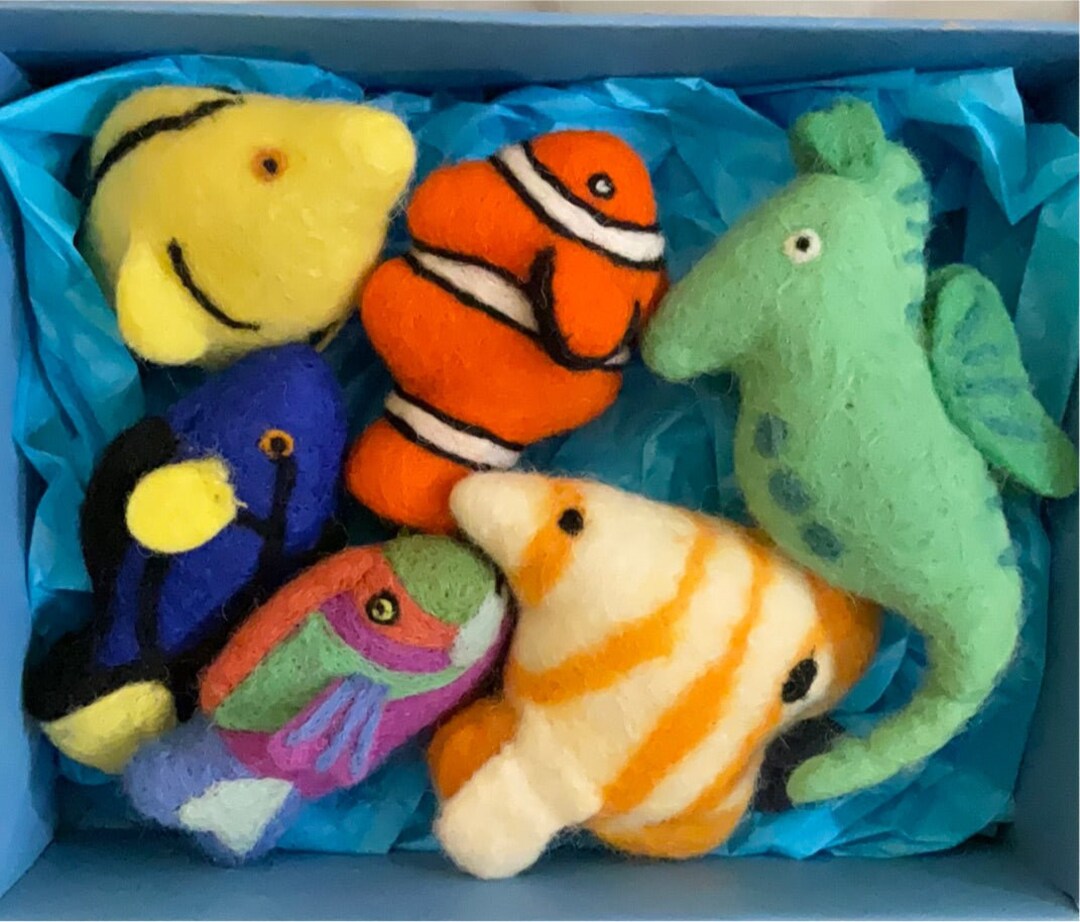 Reef Wool Handmade Organic Felt Gift Box, Eco Cat Toys, Cat Easter Toys ...