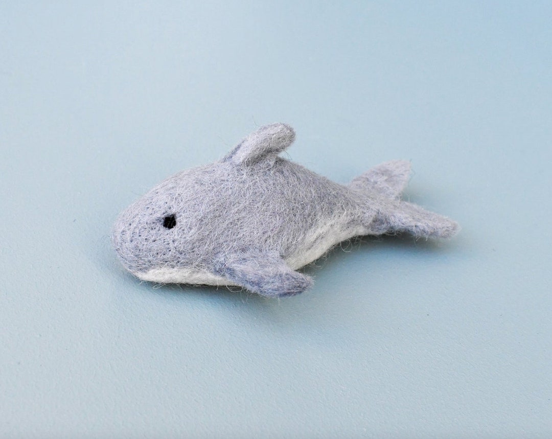 Handmade Wool Felt Dolphin Toy, Waldorf Toys, Ocean Animals Toy ...