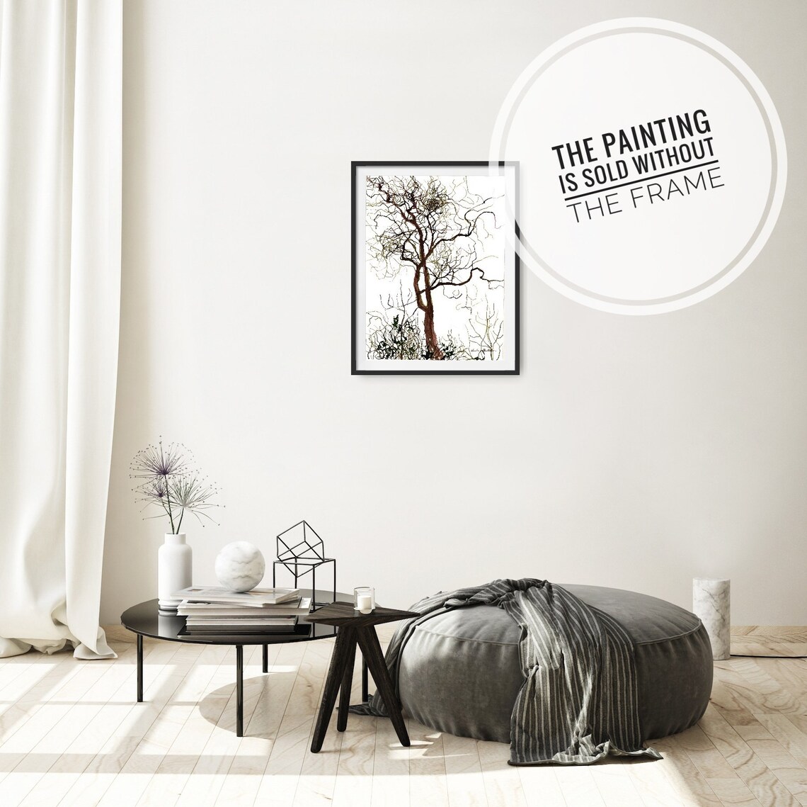 Unique Ink Drawing of the Leafless Tree Original Handmade - Etsy