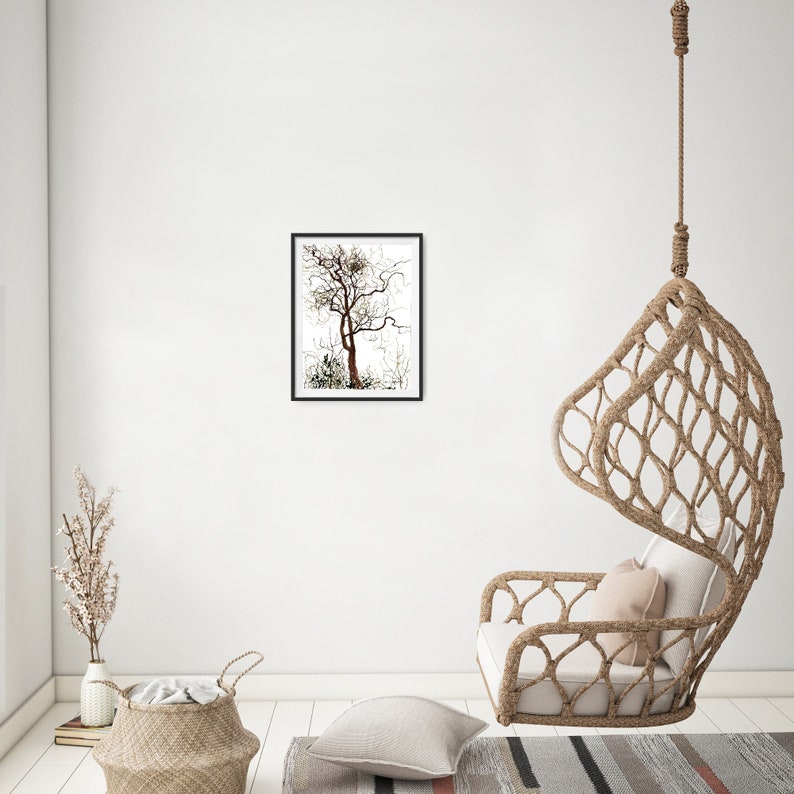 Unique Ink Drawing of the Leafless Tree Original Handmade - Etsy