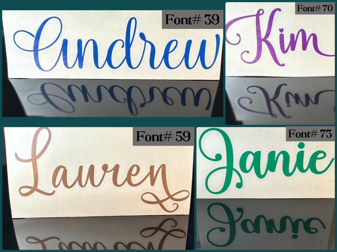 Custom Vinyl Text, Vinyl Decal, Permanent Vinyl Letters, Vinyl Names ...