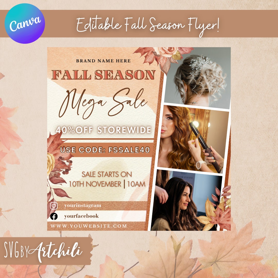 All Season Sale Flyer Instant Download Package Inserts Appreciation ...
