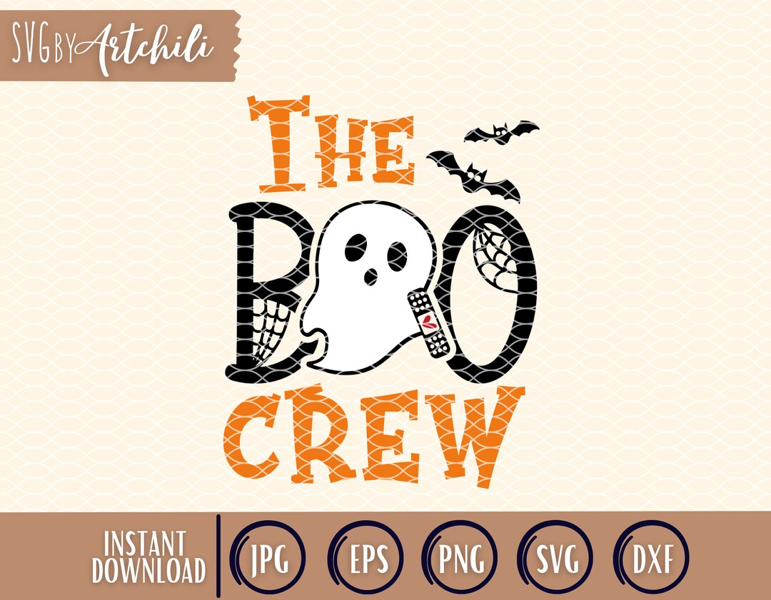 The Boo Crew Svg Halloween Cut Filesboo Svgghost Svg - Etsy