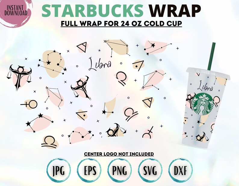 Libra for Starbucks 24 OZ Cold Cupzodiac Stars Svgzodiac - Etsy