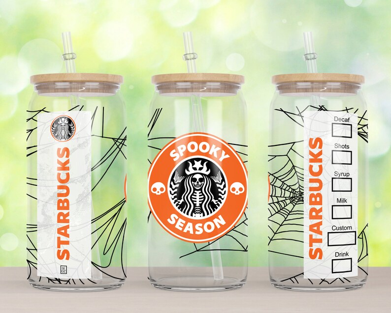 2 in 1 Spooky Season Starbucks 16oz Libbey Full Wrap Png - Etsy