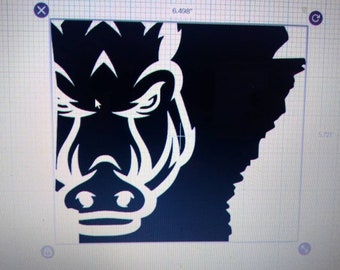 Arkansas Razorback Decal - Etsy