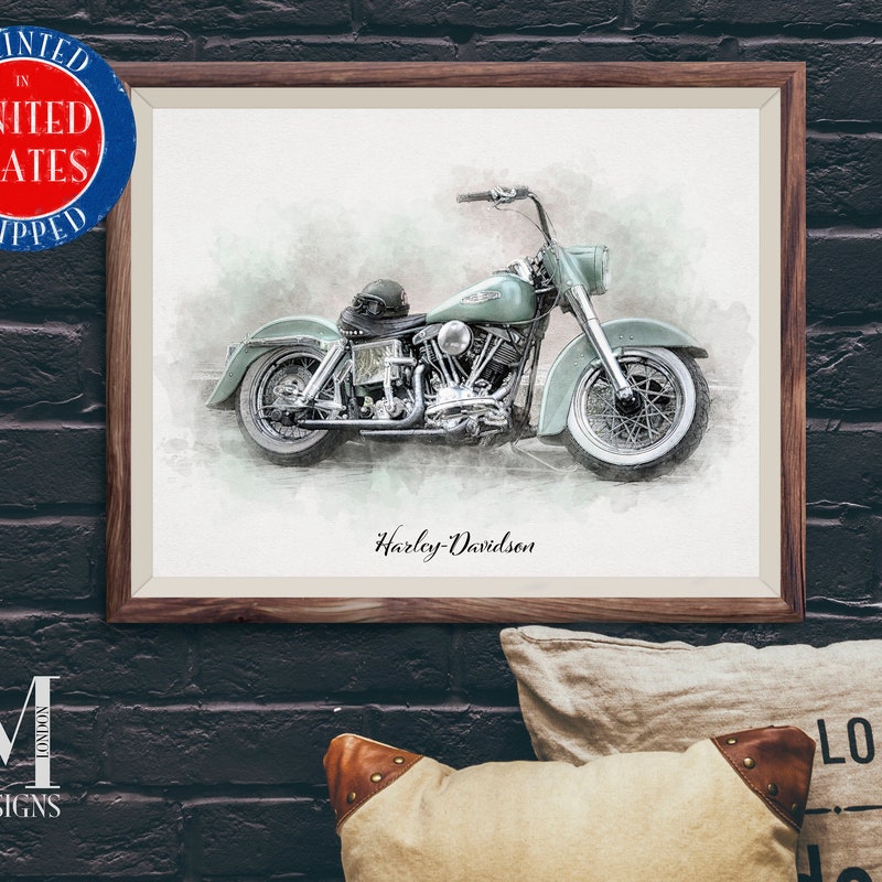 Motorcycle Art - Etsy