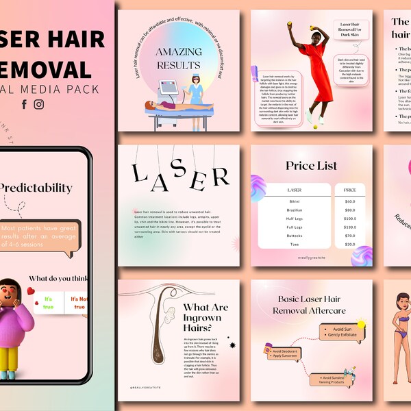 Laser Hair Removal Poster - Etsy UK
