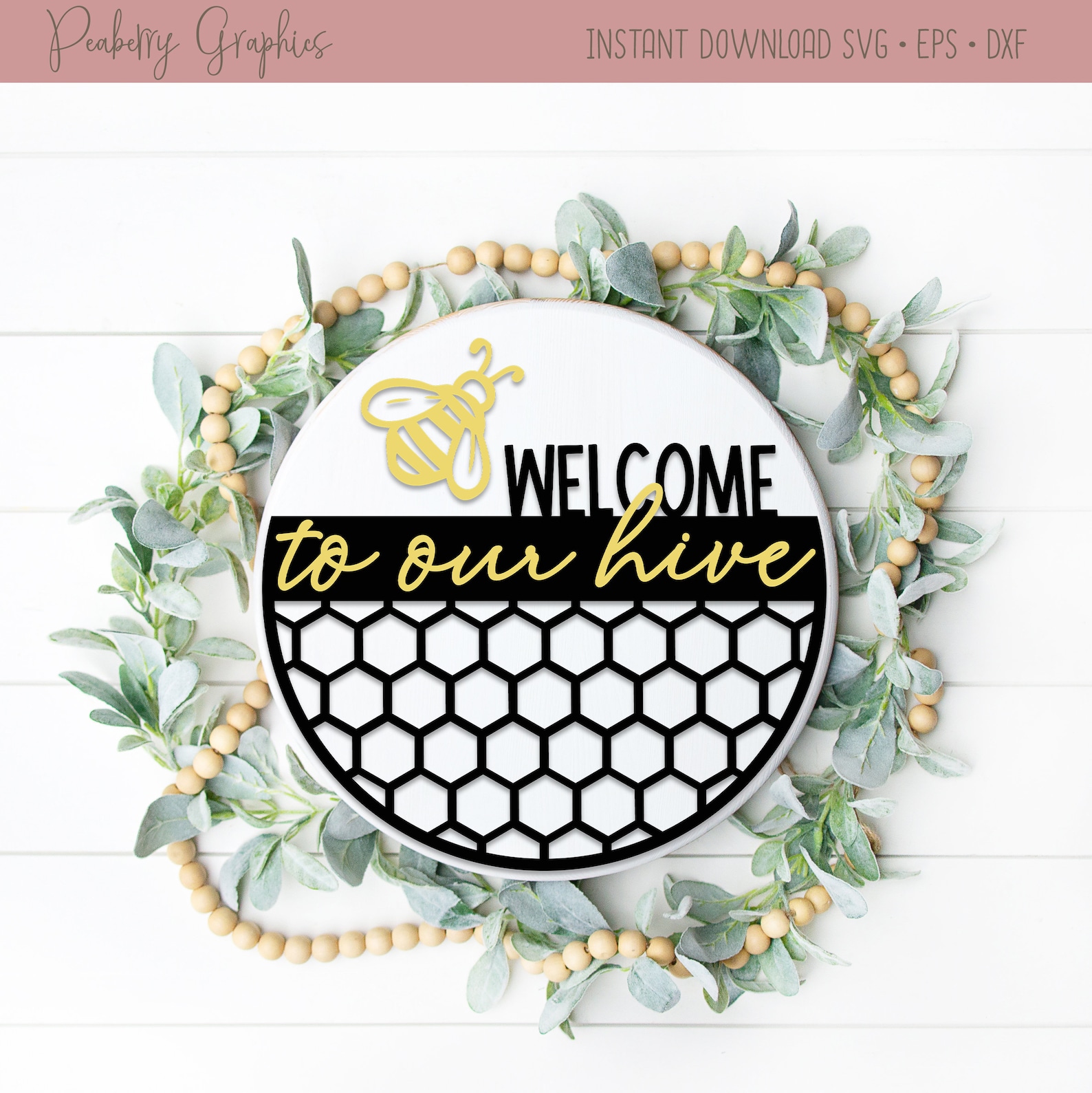 Welcome to Our Hive Svg - Bee Door Sign - Hive Svg - Bee Svg - Welcome ...