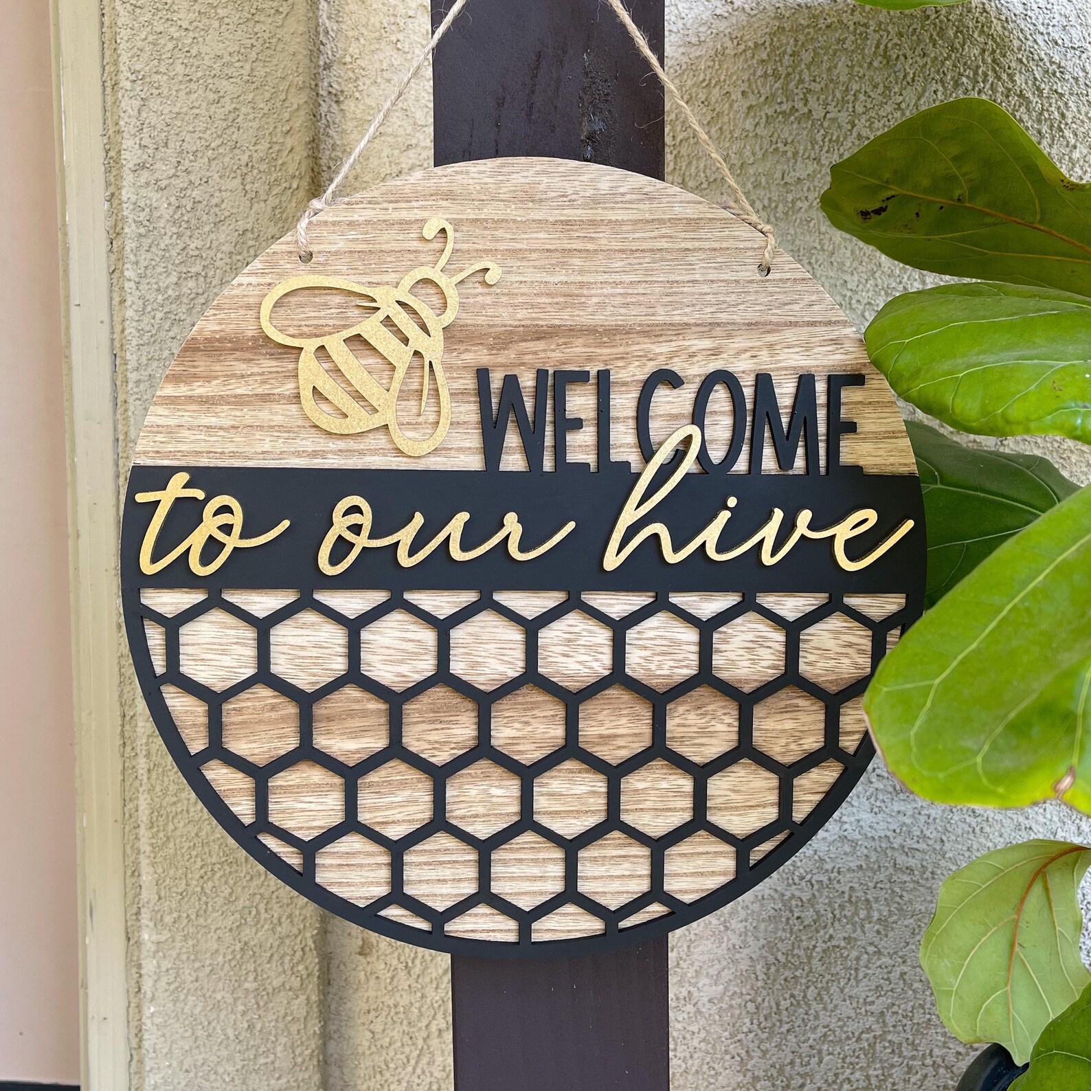 Welcome to Our Hive Svg - Bee Door Sign - Hive Svg - Bee Svg - Welcome Bee Sign - Bee Decor - Etsy