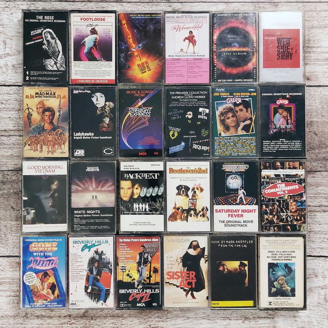 Vintage Cassette Tapes Movie and Television Soundtracks Collectible ...