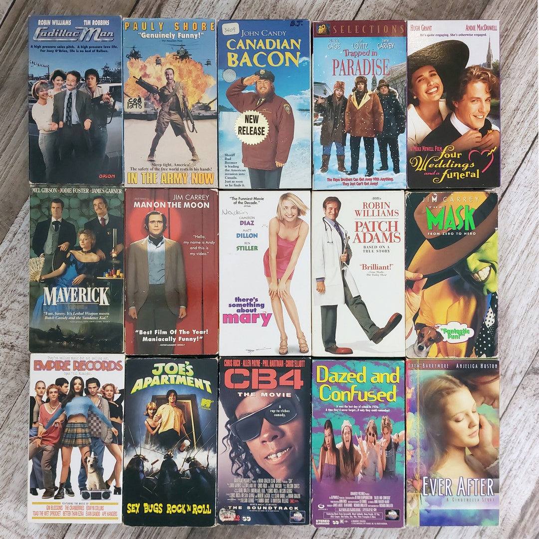 Vintage VHS Tapes 90s Comedy and Romcom Movies Collectible Retro Movies ...