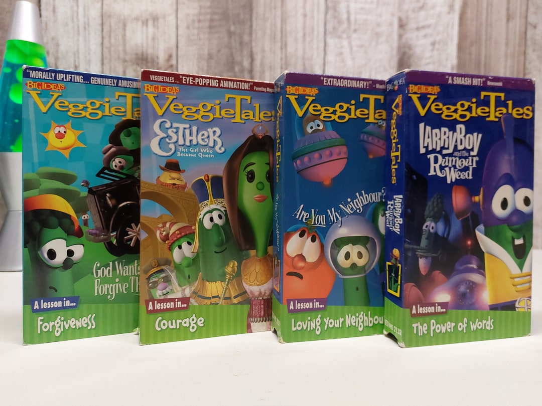 Veggietales Lot of 4 FOUR Vintage Used VHS Tapes Bundle 2 - Etsy