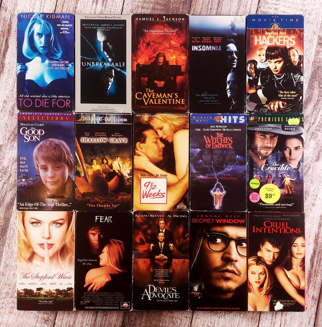 Used Vintage VHS Tapes Thriller, Mystery, Suspense 80s, 90s, 2000s ...