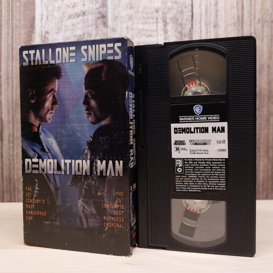 Demolition Man (1993) | Used VHS Tape | Classic Movie Collectible ...
