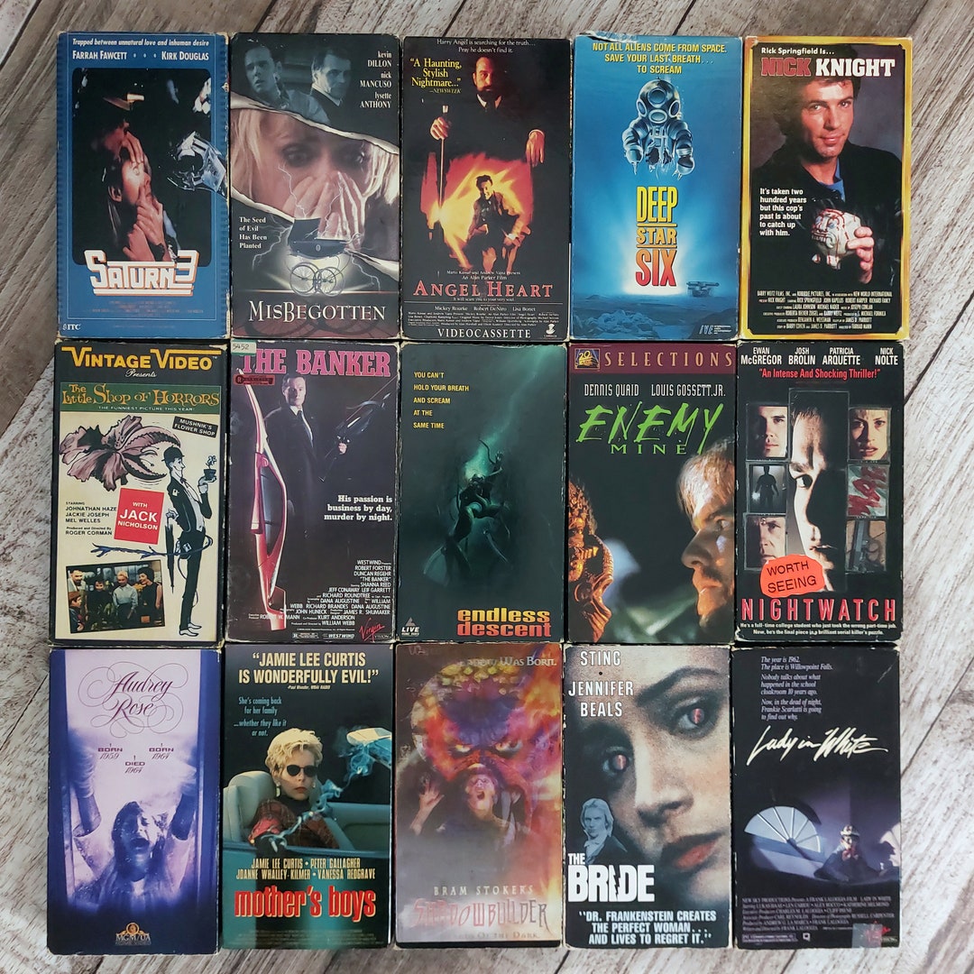 Used Vintage VHS Tapes Horror, Thriller, Mystery and Suspense Movies ...
