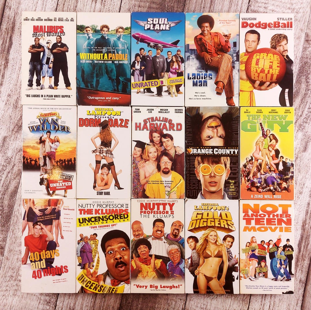 Used Vintage VHS Tapes 2000's Comedies Collectible Retro Movies Choose ...