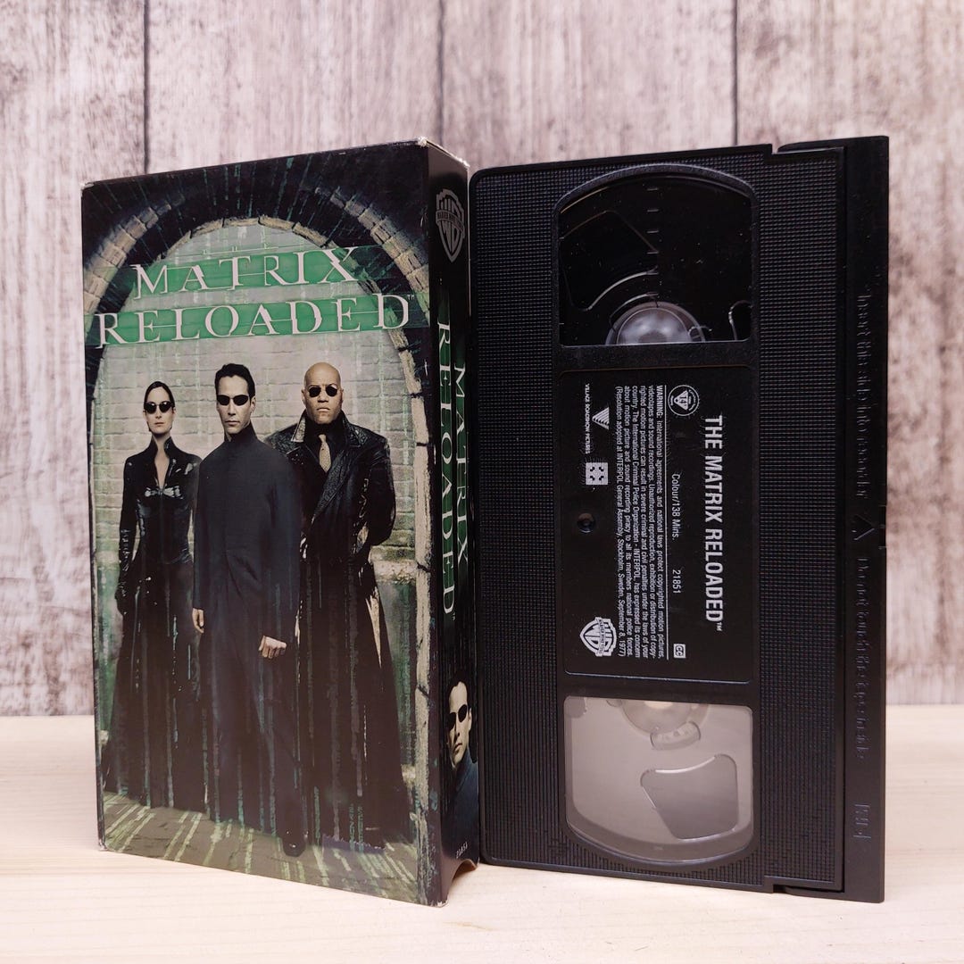 The Matrix Reloaded 2003 Used VHS Tape Classic Movie Collectible - Etsy ...