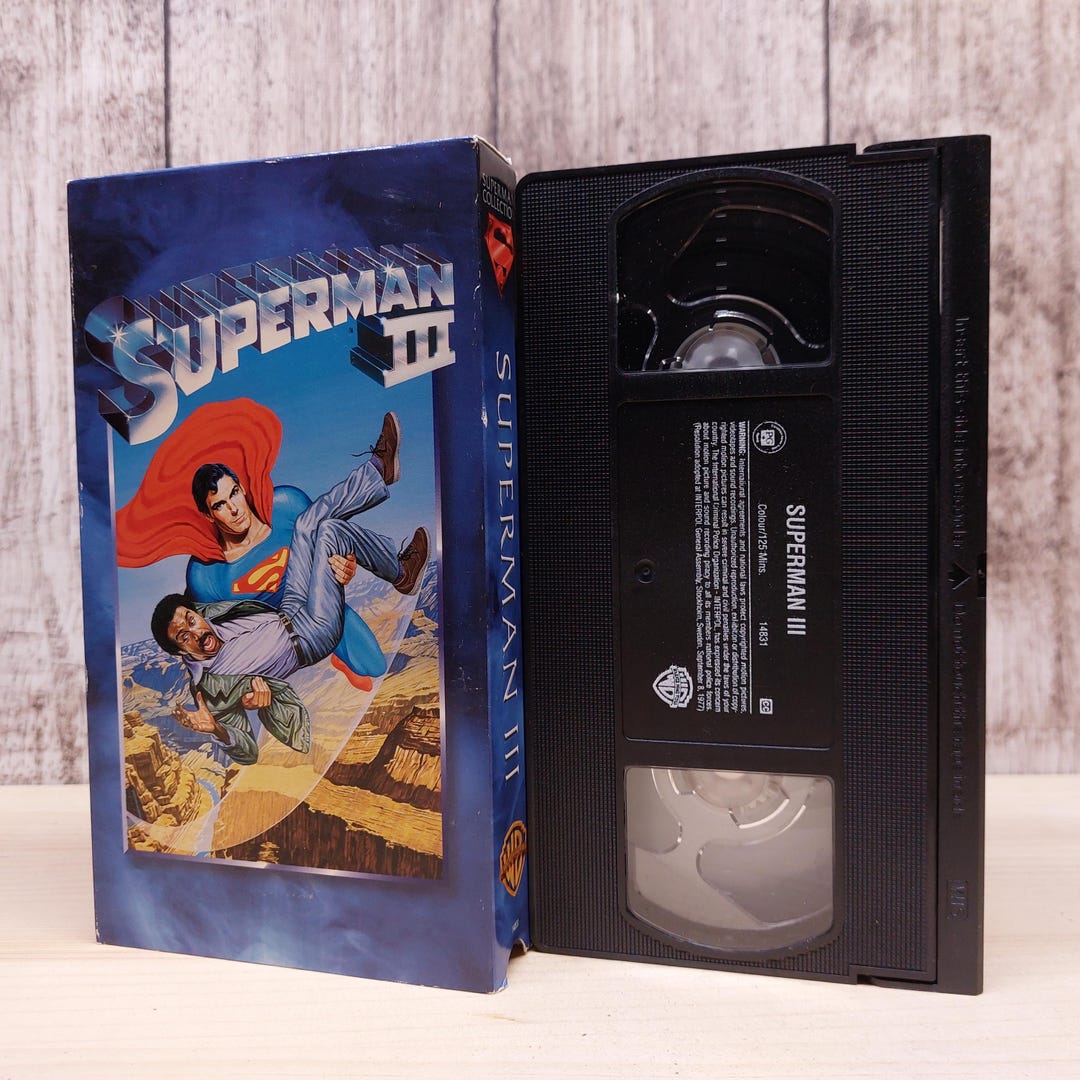 Superman III 1983 Used VHS Tape Classic Movie Collectible - Etsy