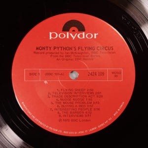 Monty Python's Flying Circus 1970 2424 109 Used Vintage Vinyl Record ...