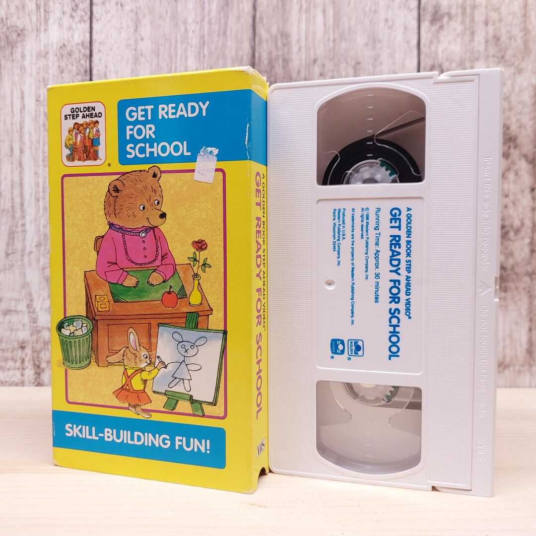 Get Ready for School VHS Tape: Golden Book Step Ahead Video - Etsy