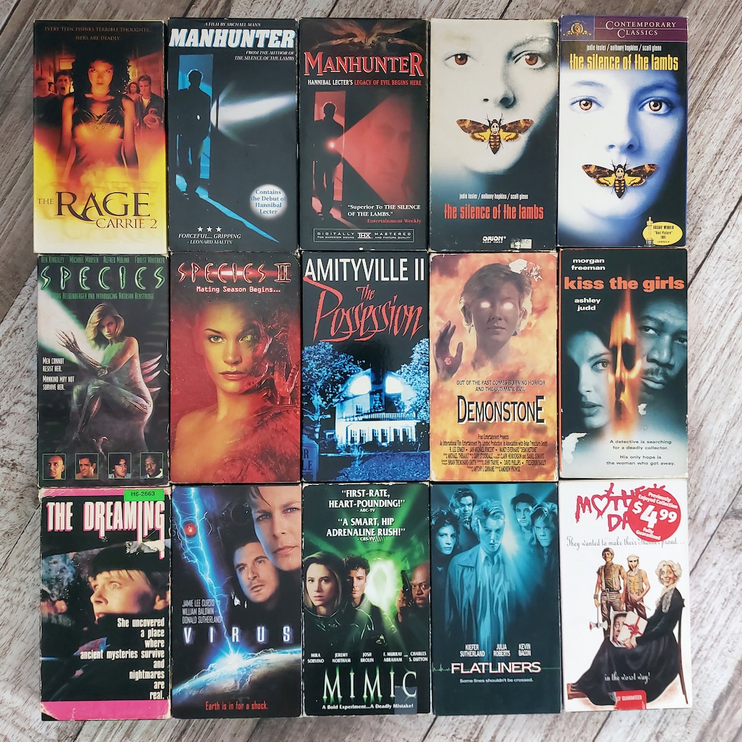 Used Vintage VHS Tapes Horror, Thriller, Mystery and Suspense Movies ...