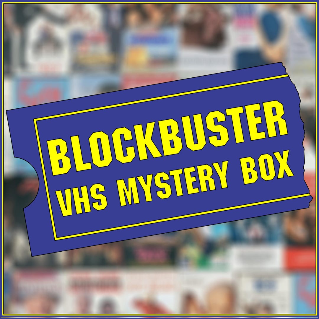 Blockbuster VHS Mystery Box 3 THREE Vintage Used VHS Tapes Blockbuster ...
