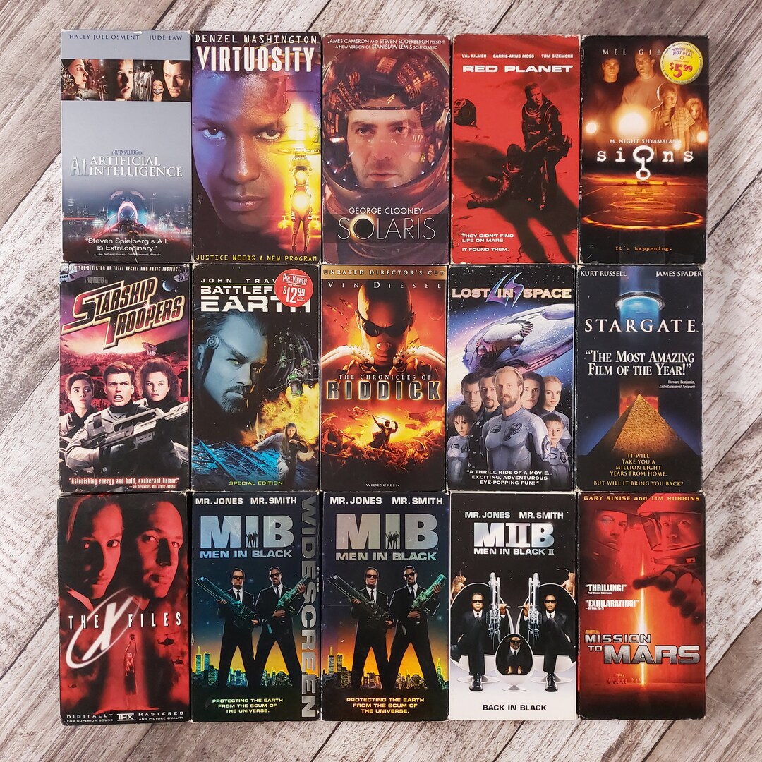 Used Vintage VHS Tapes Science Fiction sci-fi, Action and Space Movies ...