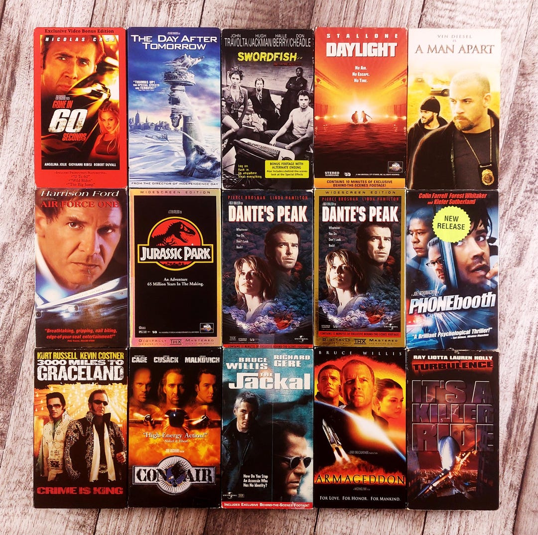 Used Vintage VHS Tapes Action, Thriller & Disaster 90s, 2000s ...