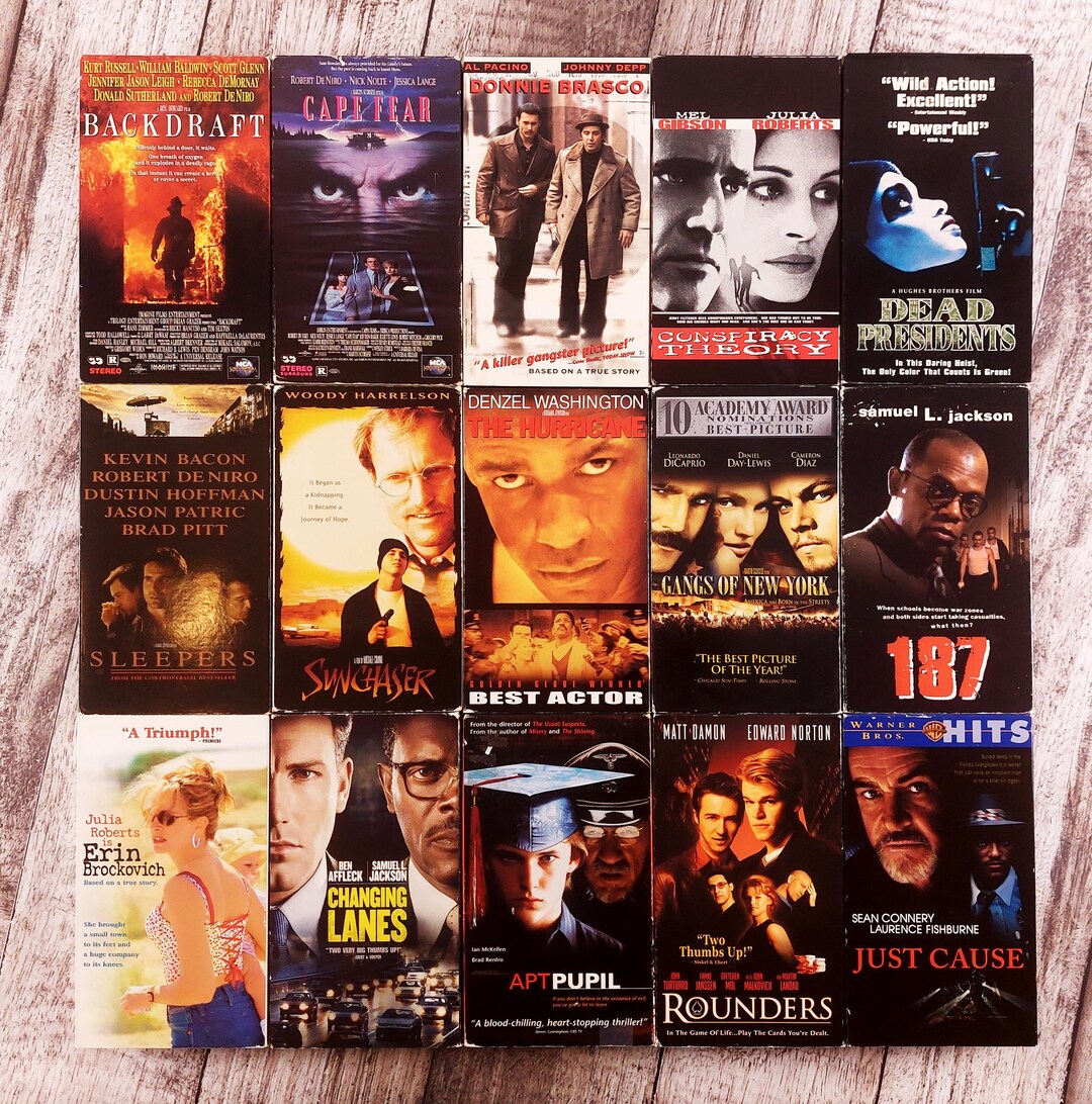 Used Vintage VHS Tapes Thriller, Crime, Drama 90s, 2000s Collectible ...