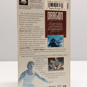 VHS Tape Dragon: the Bruce Lee Story 1993 Vintage Retro Movie Collector Video Store Nostalgia ...