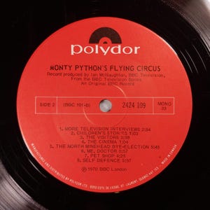Monty Python's Flying Circus 1970 2424 109 Used Vintage Vinyl Record ...