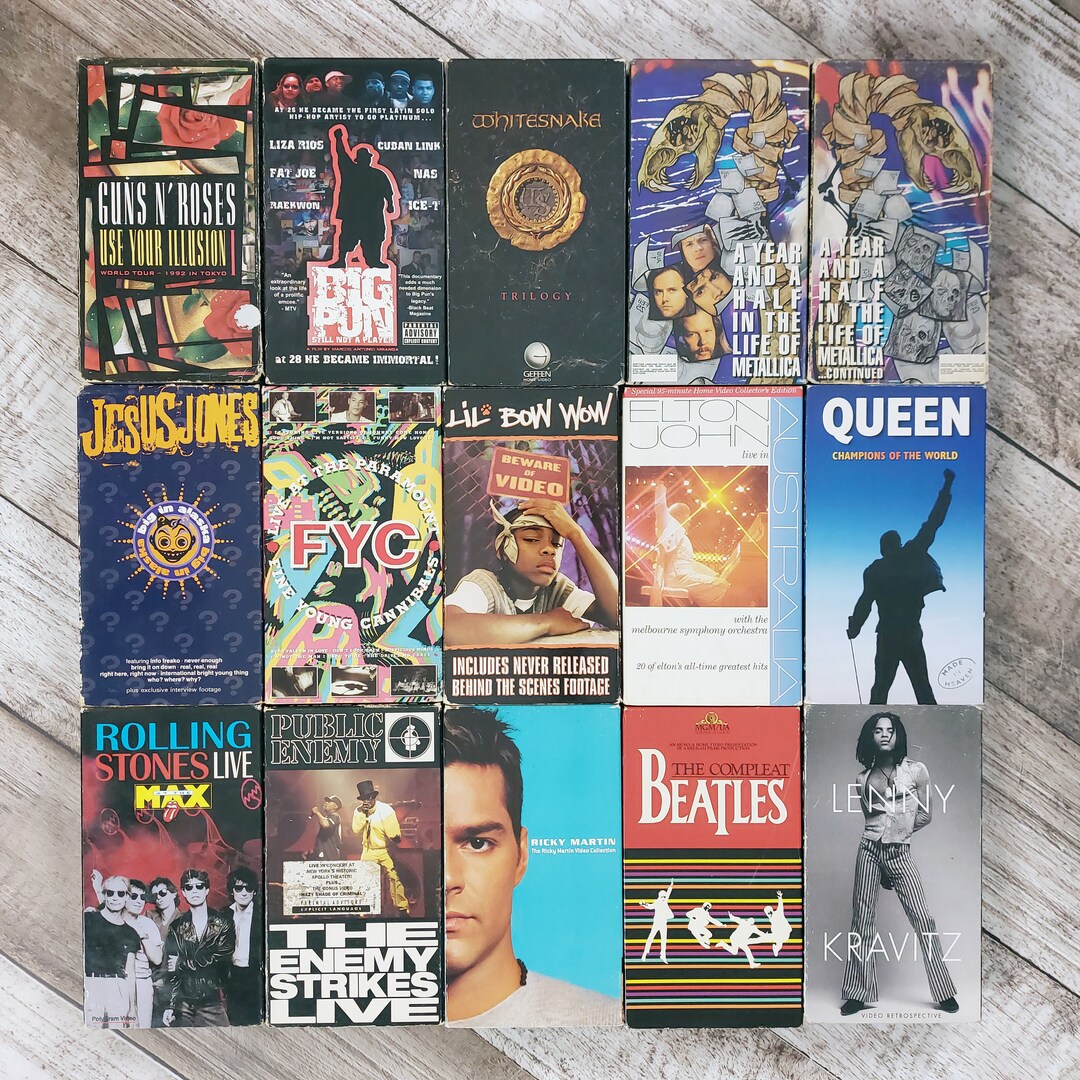 Used VHS Tapes GENRES: Music / Concert / Band Videos 80s, 90s, 2000s ...