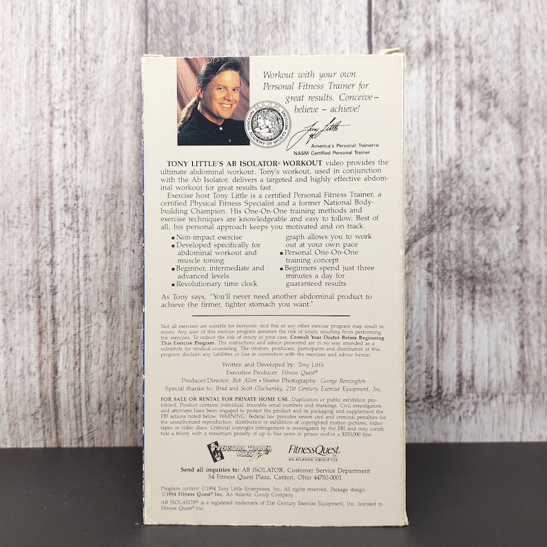 Tony Little's One on One Trainer Ab Isolator Workout - Etsy