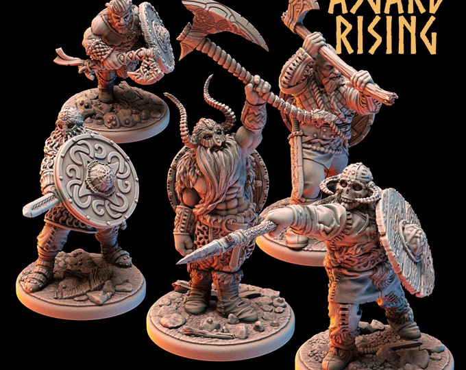 Viking Shieldmaiden Female Fighter 28mm Miniatures for Tabletop Gaming ...