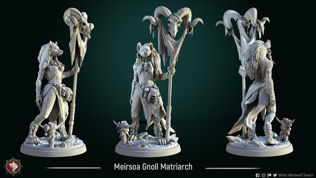 White Werewolf Tavern Meirsoa Gnoll Matriarch - Etsy