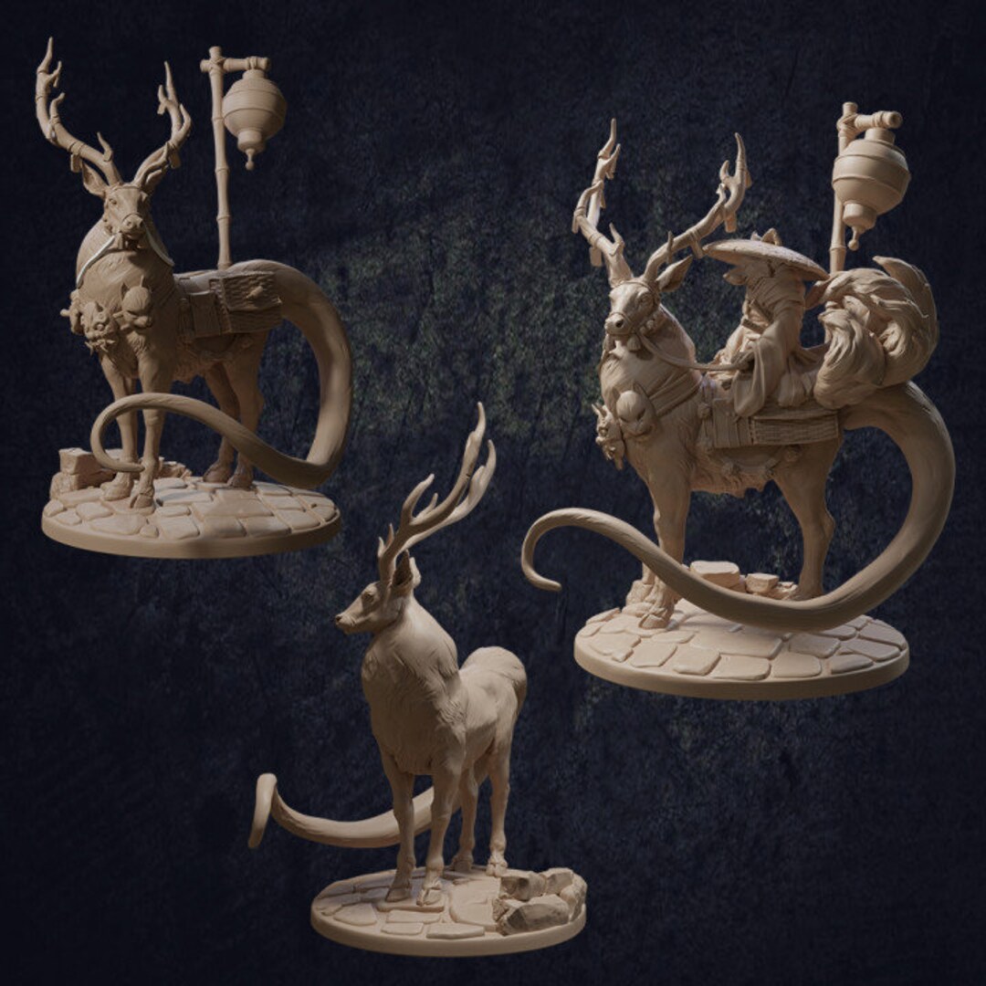 Glade Mythical Deer Mystic Beast Mount Familiar 32mm - Etsy