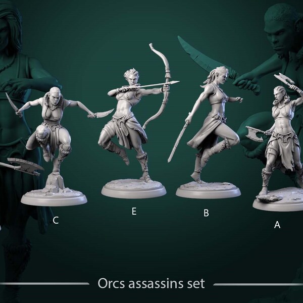 Female Orc Miniatures - Etsy