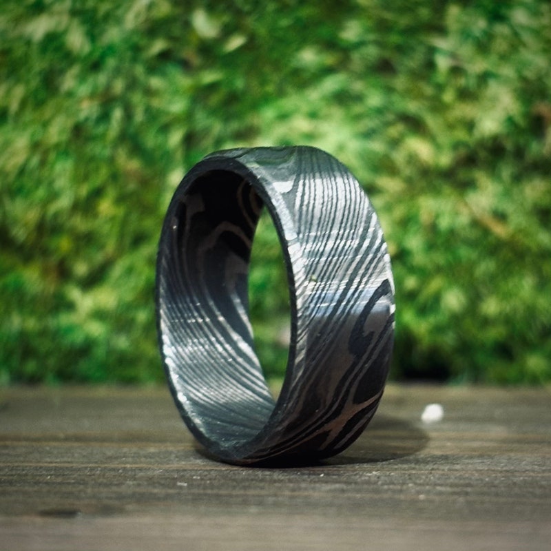 Damascus Steel Ring - Etsy
