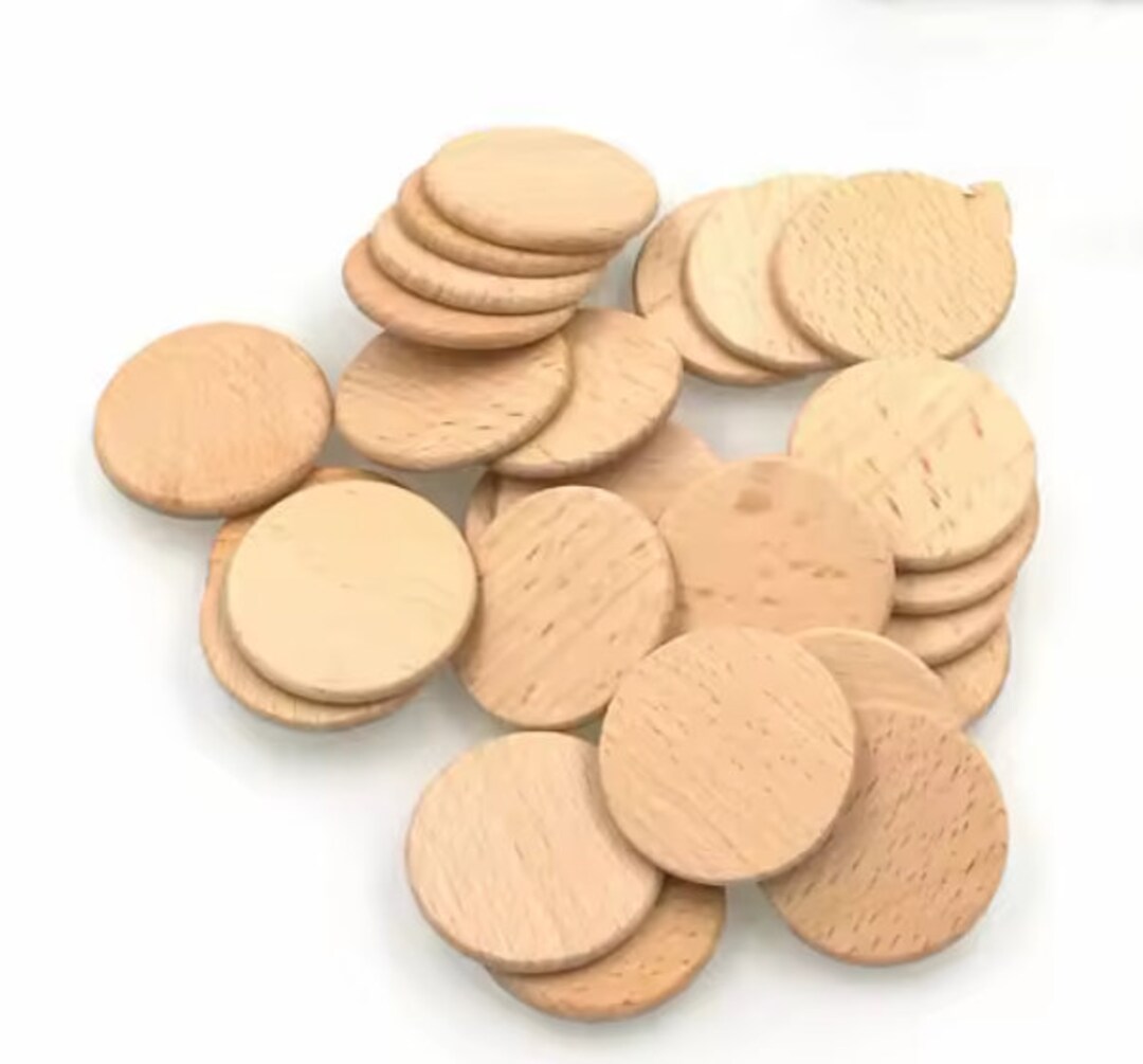 Beech Wood 38 Mm Blank Coins/discs Various Pack Sizes Available - Etsy
