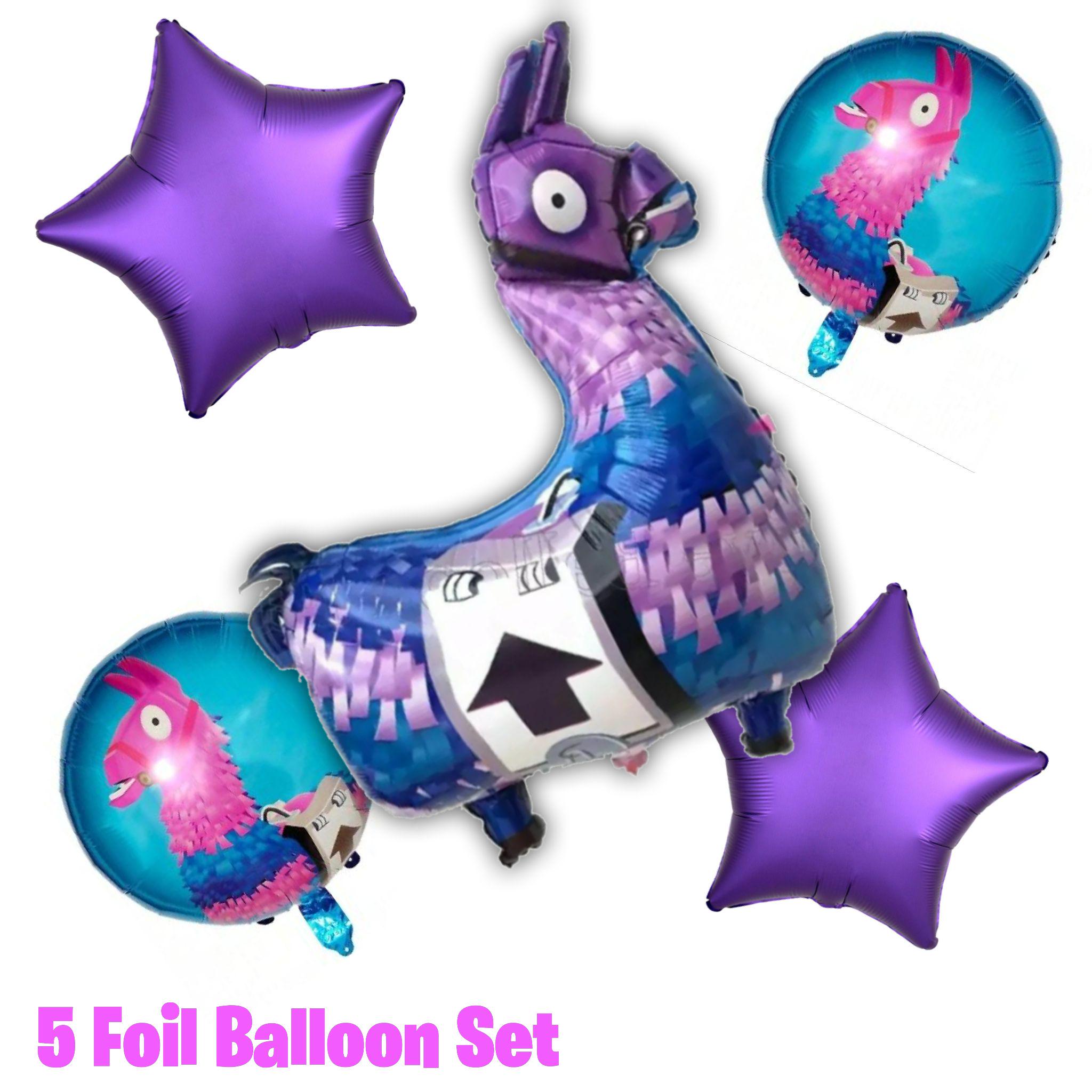 Gamer Llama Party Banner & Balloons | Fillers Favors Supplies Gaming ...