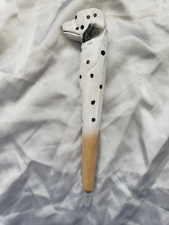 Handmade Carved Wooden Pen Cute Animal DOG - Etsy