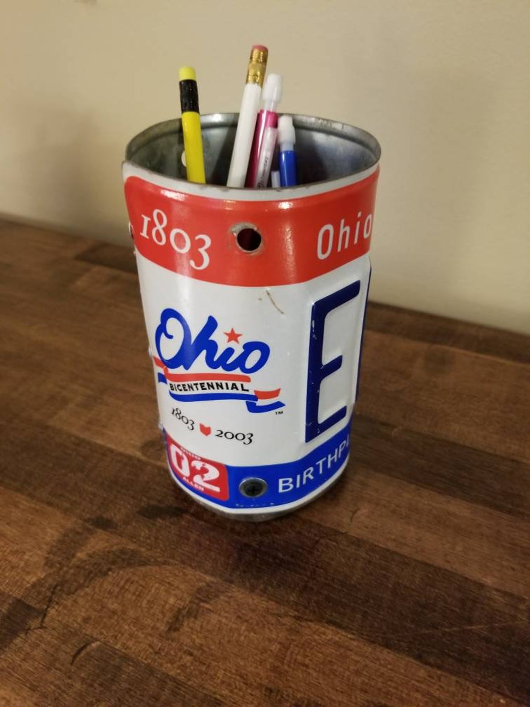 License Plate Pencil Holder - Etsy