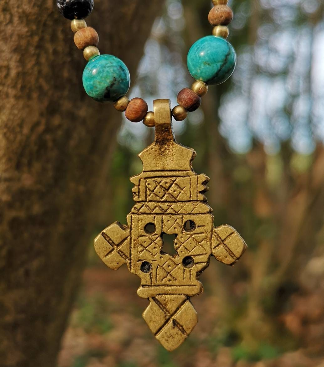 Amhara Ethiopian Cross Coptic Cross African Turquoise - Etsy