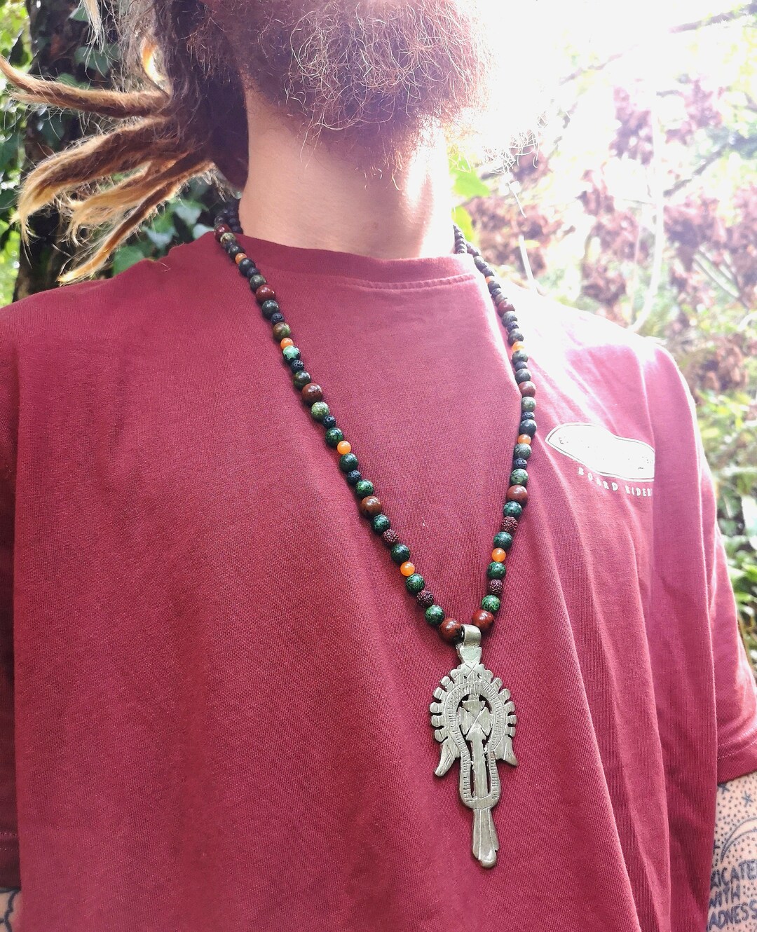 Lalibela Cross Apple Jasper African Turquoise Rudraksha - Etsy