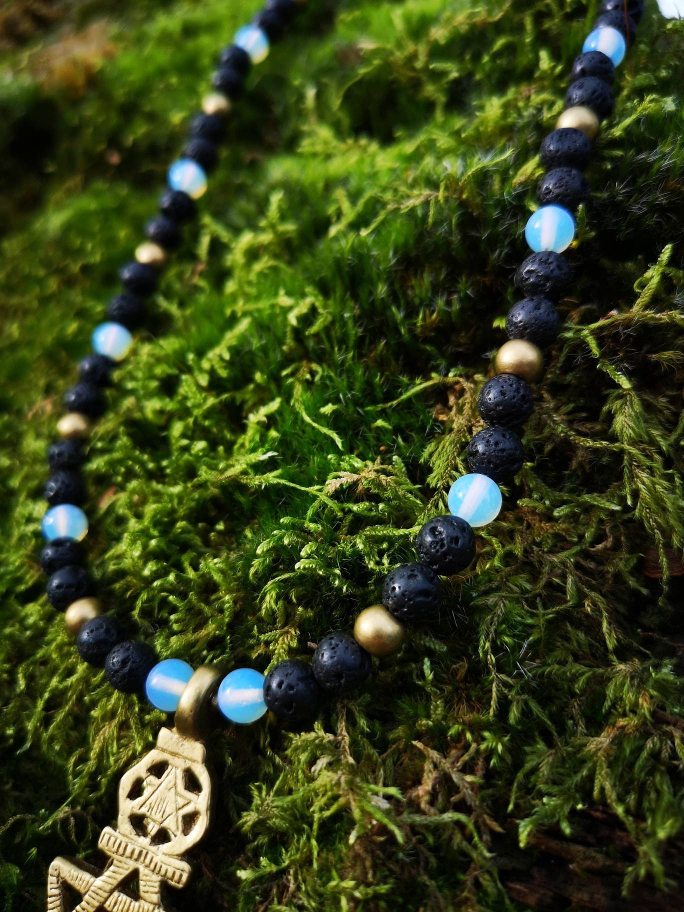 Star of David Ethiopian Coptic Star Ethiopian Light Moonstone Beads ...