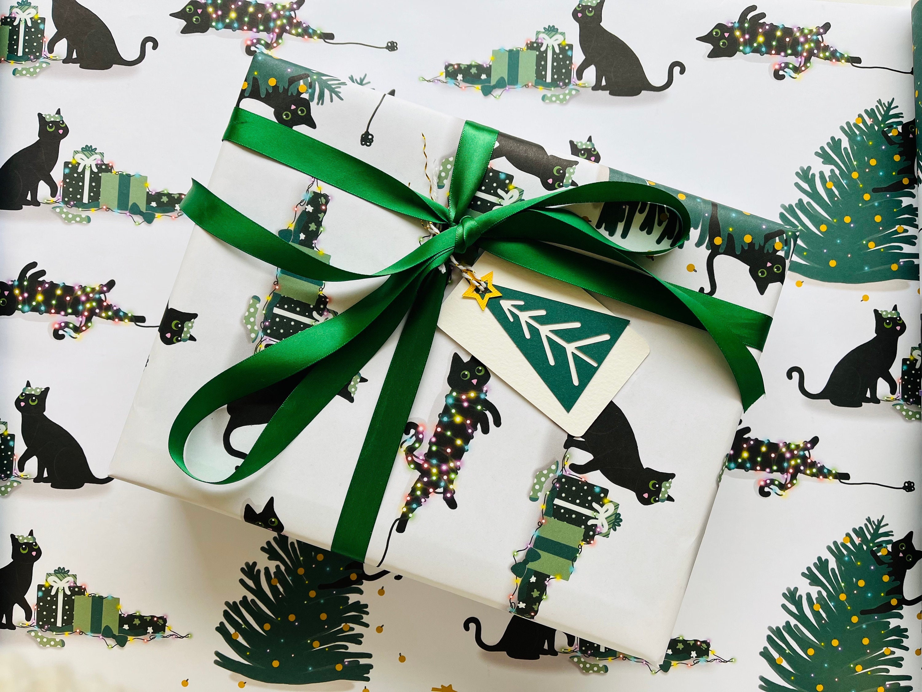 Paper & Party Supplies Paper Gift Wrapping A2 'Cat'astrophe Christmas ...