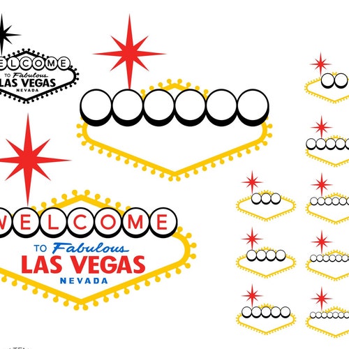 Las Vegas Sign Blank Transparent Clipart / Cutting Files Svg - Etsy